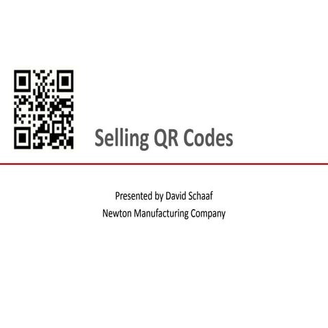 Selling QR Codes | PPTX