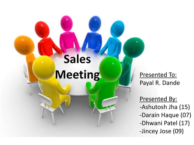 To prepare a sales meeting agenda