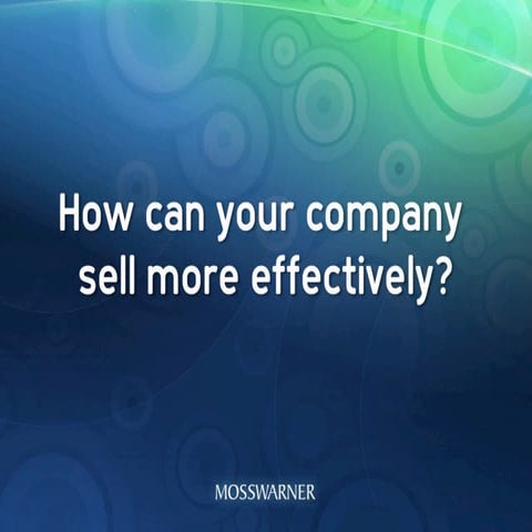 Sell More Effectively | PDF