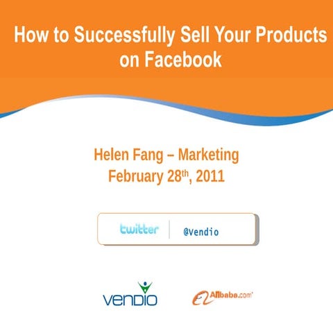How to Successfully Sell Your Products on Facebook | PPT