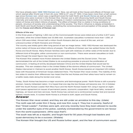 Essay 5 The Korean War, 1950-53 | DOCX