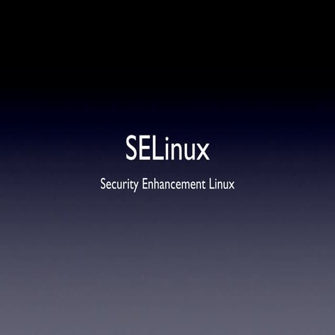 SELinux - overview | PDF