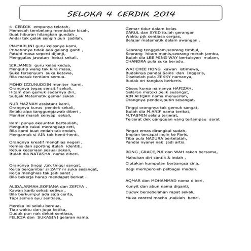 SELOKA KELAS 4C | PDF