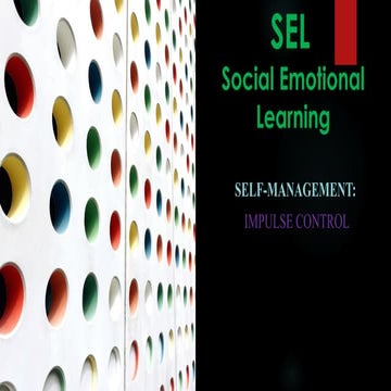 SEL(social emotional learning) (Self-Management) | PPTX