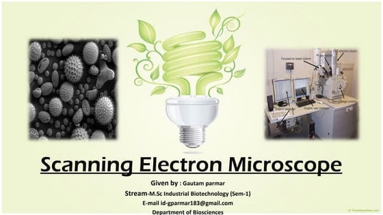 Scanning Electron Microscope- Energy - Dispersive X -Ray Microanalysis (Sem E-dax) | PPT