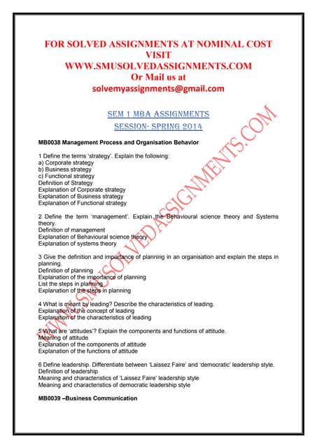 1st Semester MBA (Jun-2016) Question Papers | PDF