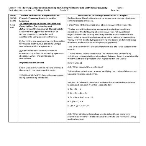 Sem 2 lesson plan | DOCX