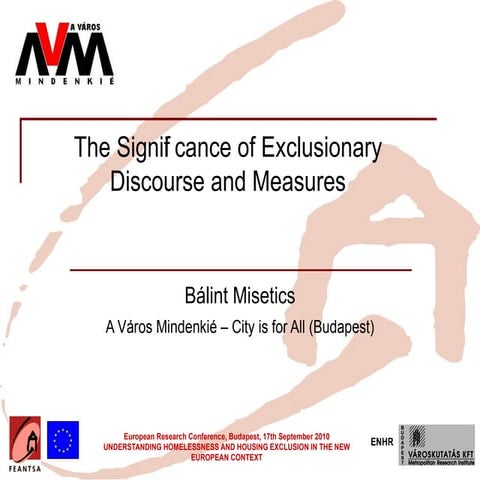 The Importance of the Exclusionary Discourse and Measures: The Example ...