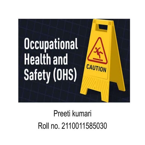 Occupational health and safety | PPT