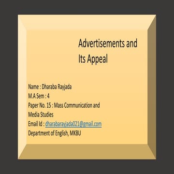 Advertising appeal ppt | PPTX