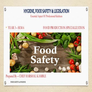 Basic Food Handling Training Power Point Presentation | PPT