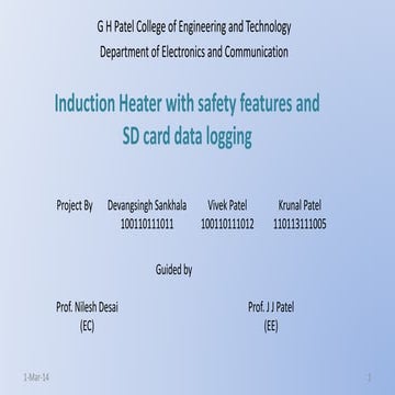 Induction heater with safety features - final presentation | PPT