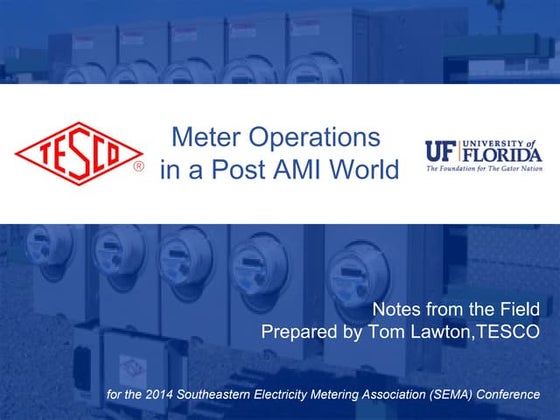 Advanced Metering Infrastructure (AMI) Overview | PPT