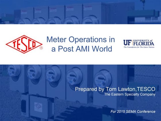 Meter Operations in a Post AMI World | PPT