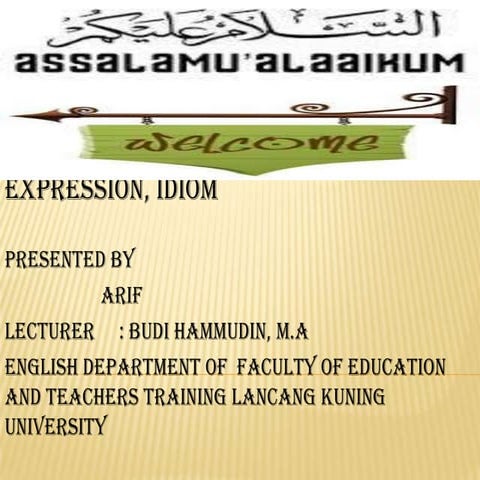 collocation, fixed expression and idiom | PPTX