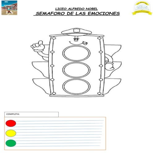 SEMAFORO DE LAS EMOCIONES . para niños . | DOCX