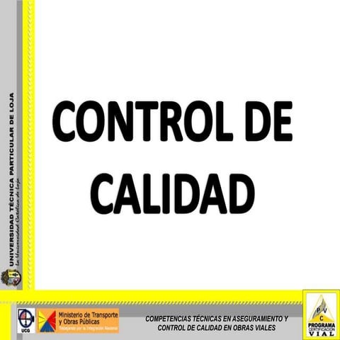 CONTROL DE CALIDAD_Semana 1-5 | PPTX