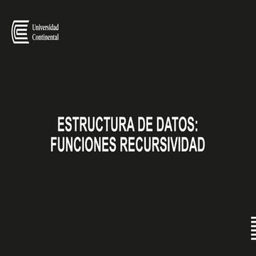 Estructuras de Datos Recursividad en Dev C++ | PPTX