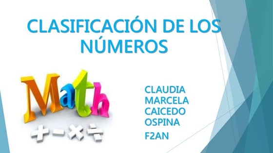 Clasificacion de numeros | PPTX