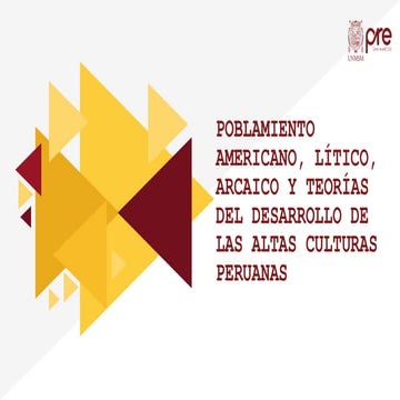 Línea de tiempo del periodo precerámico, lítico y arcaico | PDF