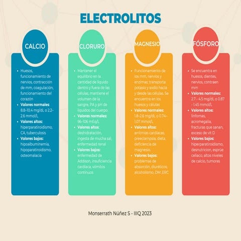 Electrolitos en el cuerpo | PDF