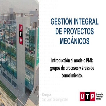 Introducción al modelo PMI - grupos de procesos y areas de conocimiento ...