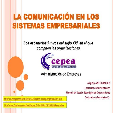 Comunicacion organizacional | PPTX