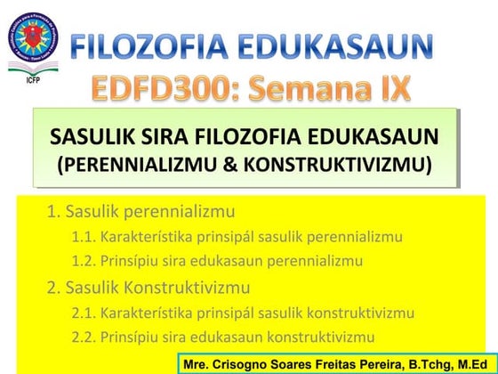 FILOZOFIA EDUKASAUN: FUNSAUN EDUKASAUN IHA EMA NIA MORIS NU’UDAR ANIMÁL ...