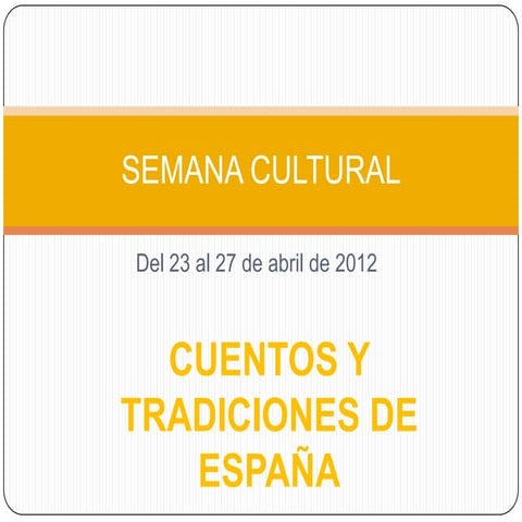 Semana cultural presentación diapositivas | PPSX