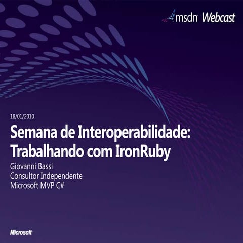 Semana interop: Iron ruby | PPT