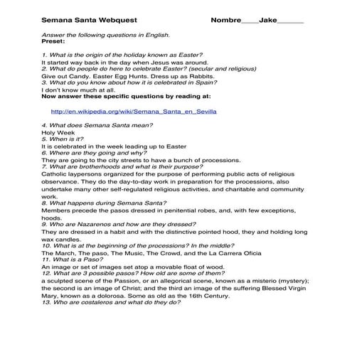 Semana santa | PDF