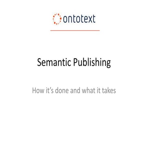 Semantic publishing | PPT