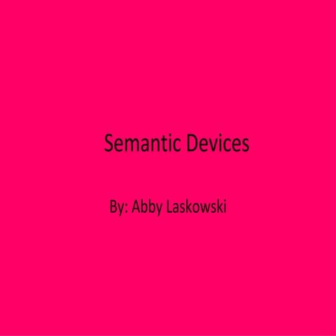 Semantic devices | PPT
