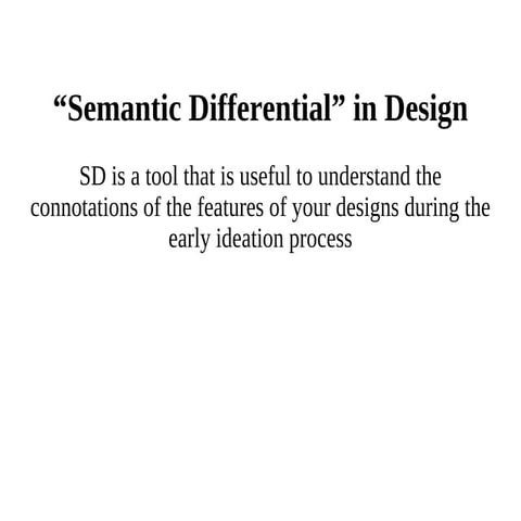 Semantic differential in design | ODP