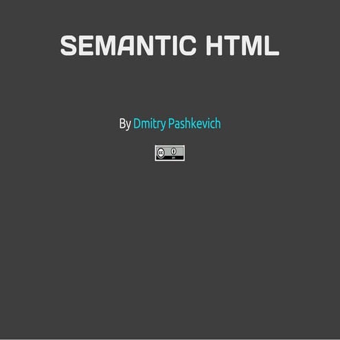 Semantic HTML | PDF