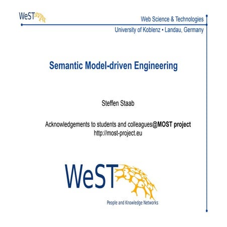 Semantic Model Driven Engineering Ppt