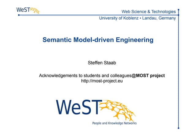 Semantic Model Driven Engineering Ppt