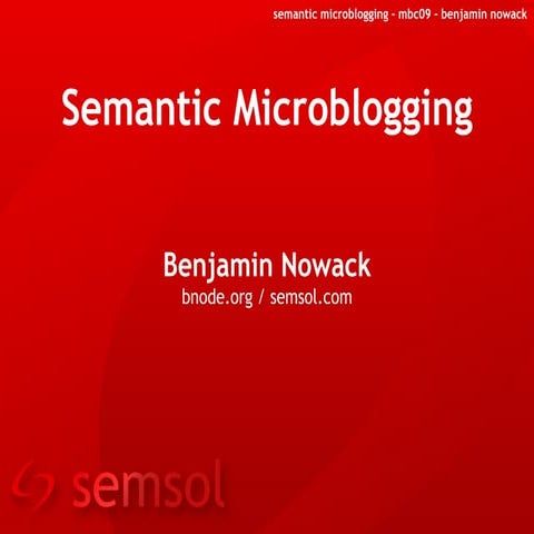 Semantic Microblogging | ODP