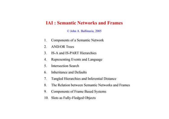 Semantic nets in artificial intelligence | PPTX | Artificial Intelligence | Technology & Computing