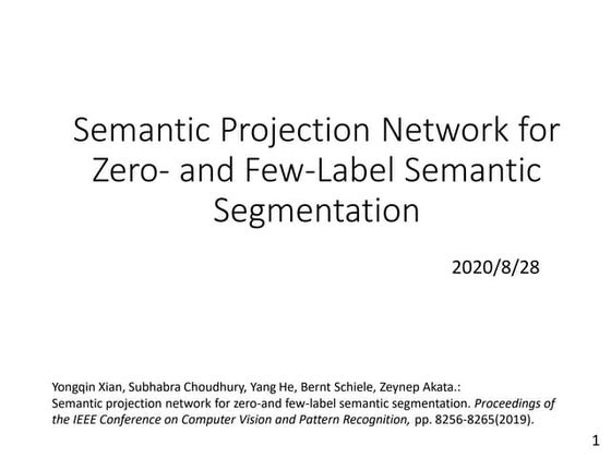 DLゼミ：Primitive Generation and Semantic-related Alignment for Universal Zero-Shot Segmentation | PPT