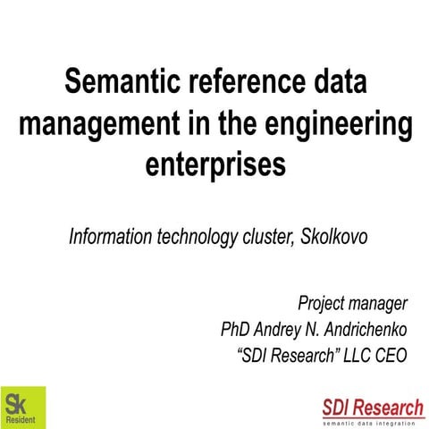 Semantic reference data sdi research | PPT