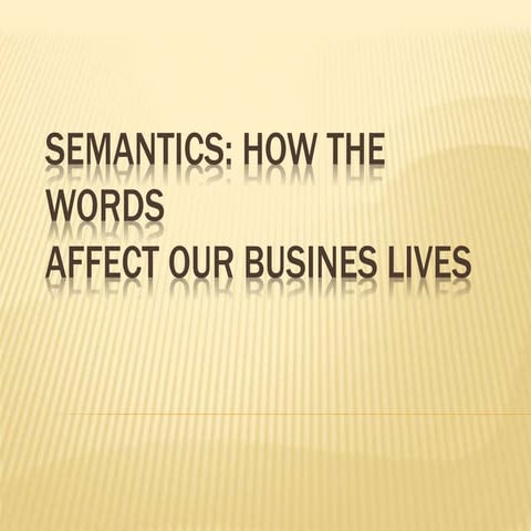 Semantics | PPTX