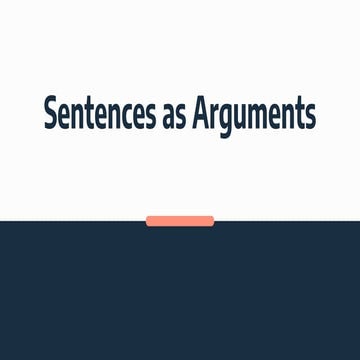 Semantics clauses arguments 1 | PPTX