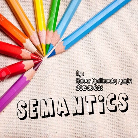 Semantics - Introduction to Linguistic | PPT