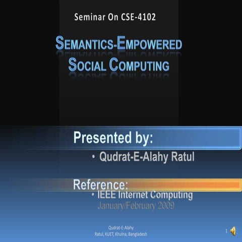 Semantics Empowered Social Computing | PPTX