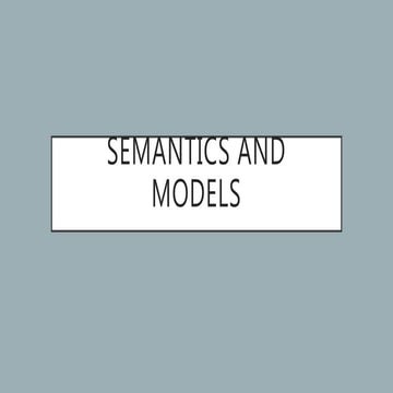 Semantics and models | PPTX | Programming Languages | Computing