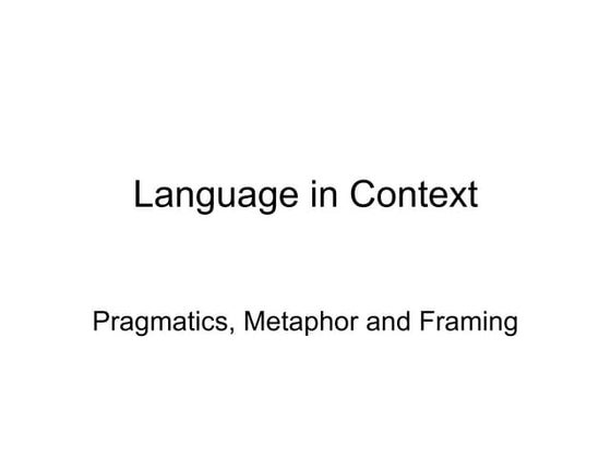 Semantics And Pragmatics 1 Ppt