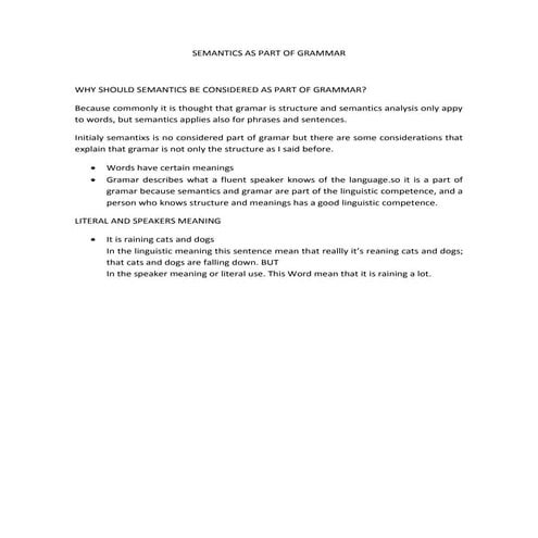 Semantics as part of grammar | DOCX