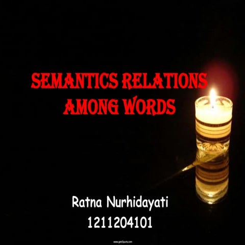 Semantics relations among words | PPTX