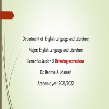 Semantics Session 5 25 10 2021referring Expressions Pdf Programming Languages Computing